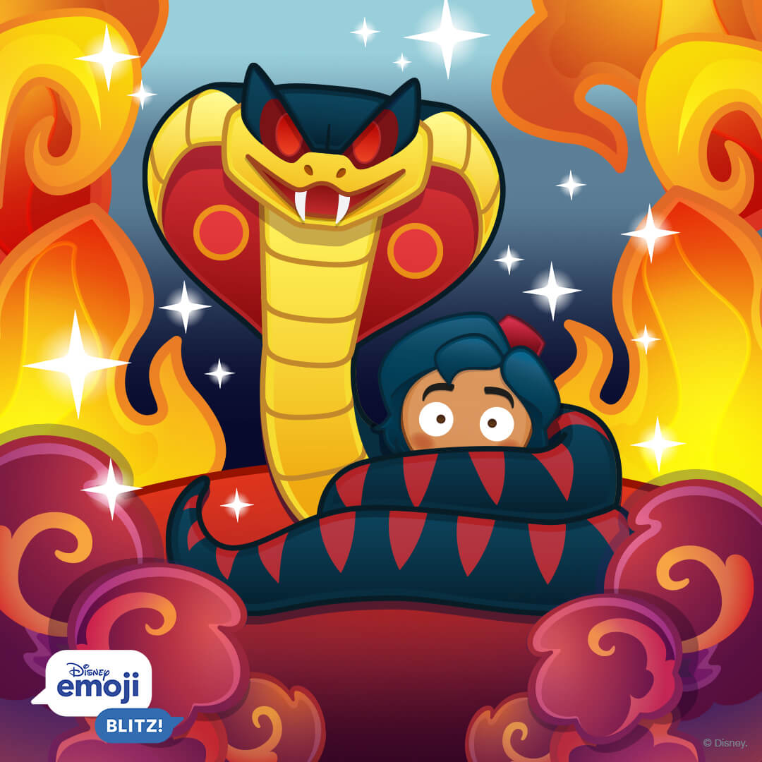Snake Jafar, Villain Emoji in Disney Emoji Blitz – Disney Emoji Blitz!